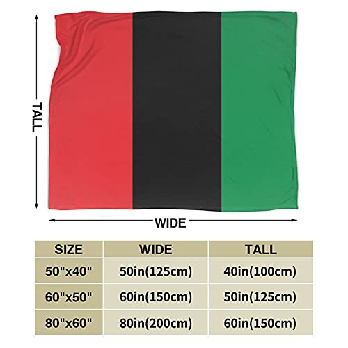 Pan African Flag Flannel Fleece Throw Blankets for Bed Sofa Living Room Soft Blanket Warm Cozy Fluffy Throw Plush Blanket