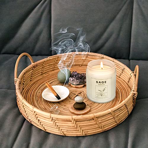 Sage Candles for Home Scented, Aromatherapy Lavender Candle, Soy Wax Candle Set 2 Pack, Women Gift with Strongly Fragrance Jar Candles