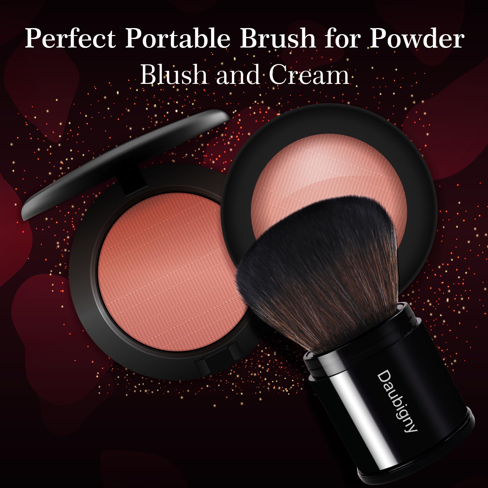 Retractable Kabuki Makeup Brush,Daubigny Powder Brushes Foundation Travel Foundation Brush for Blush Bronzer & Powder…
