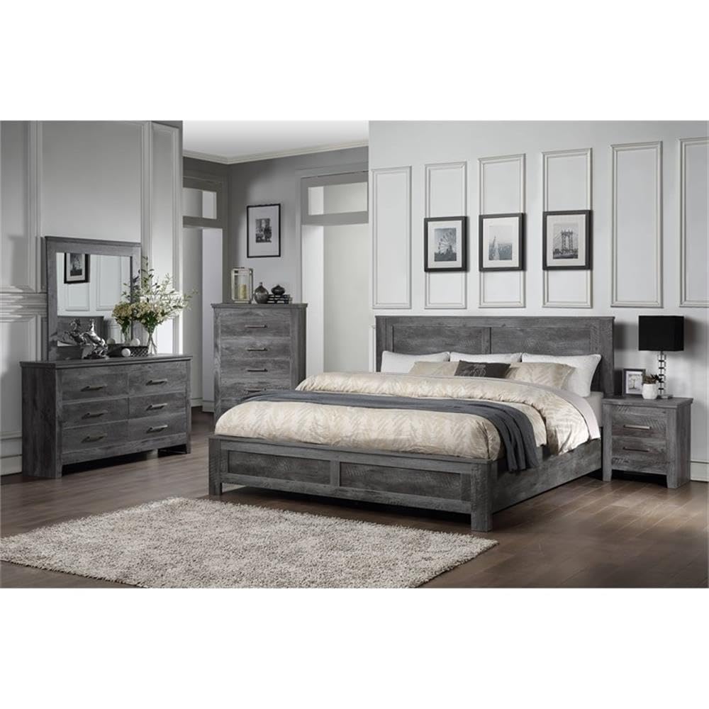 Acme Vidalia Mirror in Rustic Gray Oak