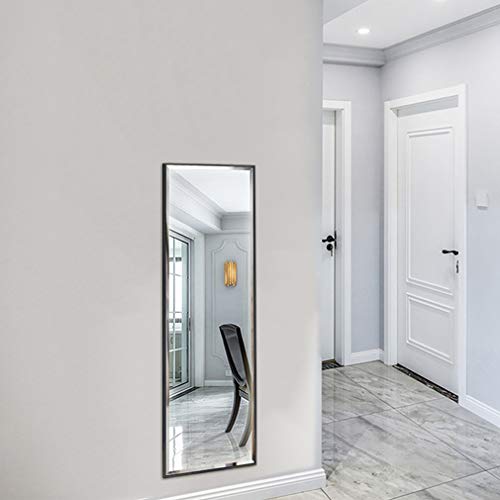PETAFLOP 14x48 Inch Full Length Mirror Wall Mounted Rose Gold and Silver