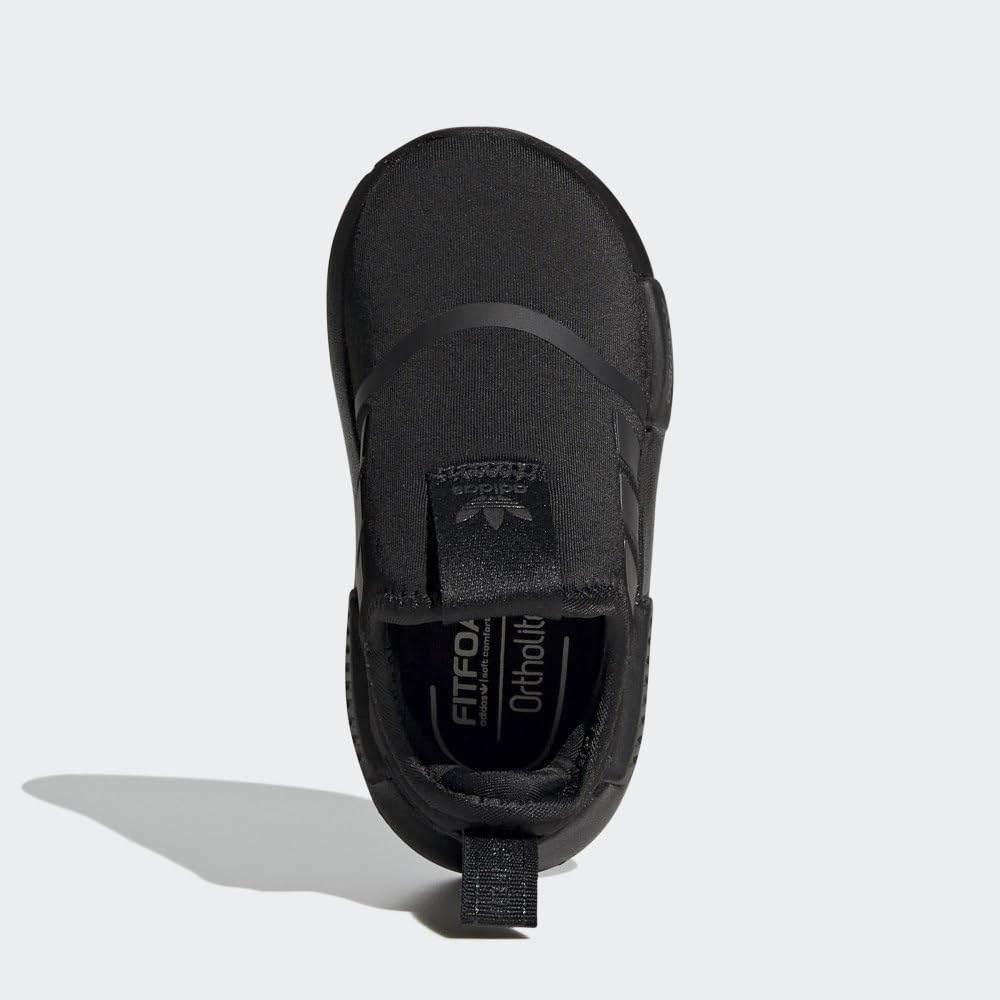 adidas Originals Baby NMD 360 Sneaker, Black/Silver Metallic/White, 6 US Unisex Infant