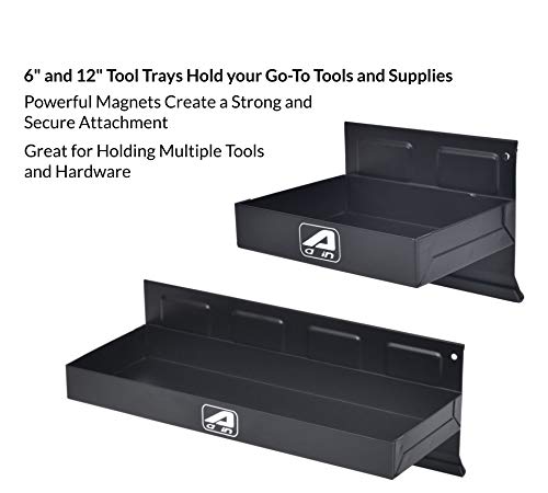 Aain Magnetic Toolbox Tray Set, Tool Box holder Accessories for Tool Organizer,Garage Storage, 2 Trays, Can Caddy, Paper Towel & Screwdriver Holder (A049)