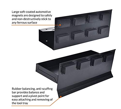 Aain Magnetic Toolbox Tray Set, Tool Box holder Accessories for Tool Organizer,Garage Storage, 2 Trays, Can Caddy, Paper Towel & Screwdriver Holder (A049)