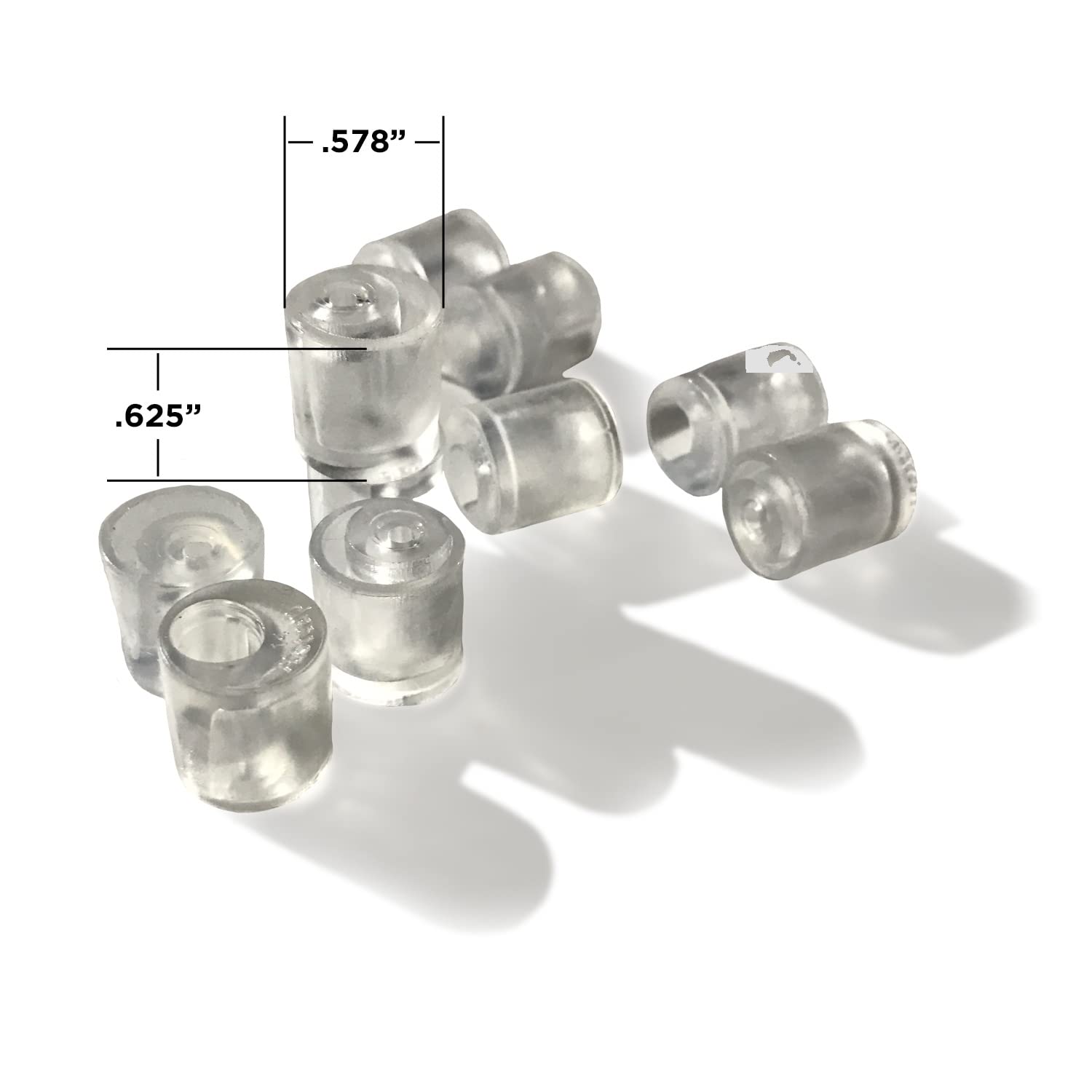 FastCap Clear Tall Euro Door Stops for Inset Doors (no Screws)