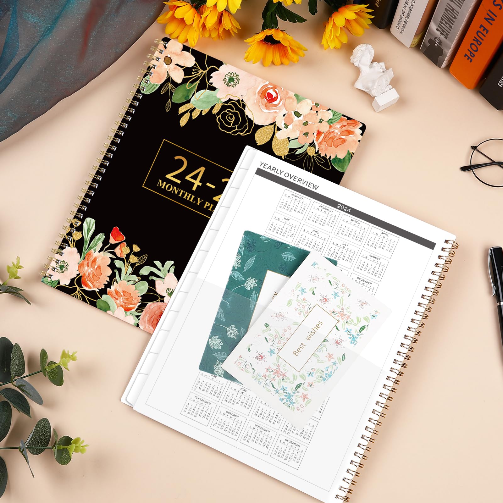 2023-2025 Monthly Planner/Calendar - 2 Year Monthly Planner 2023-2025, July 2023 - June 2025, 9" x 11", Planner with Monthly Tabs, Flexible Cover, Two-Side Pocket, Perfect Organizer