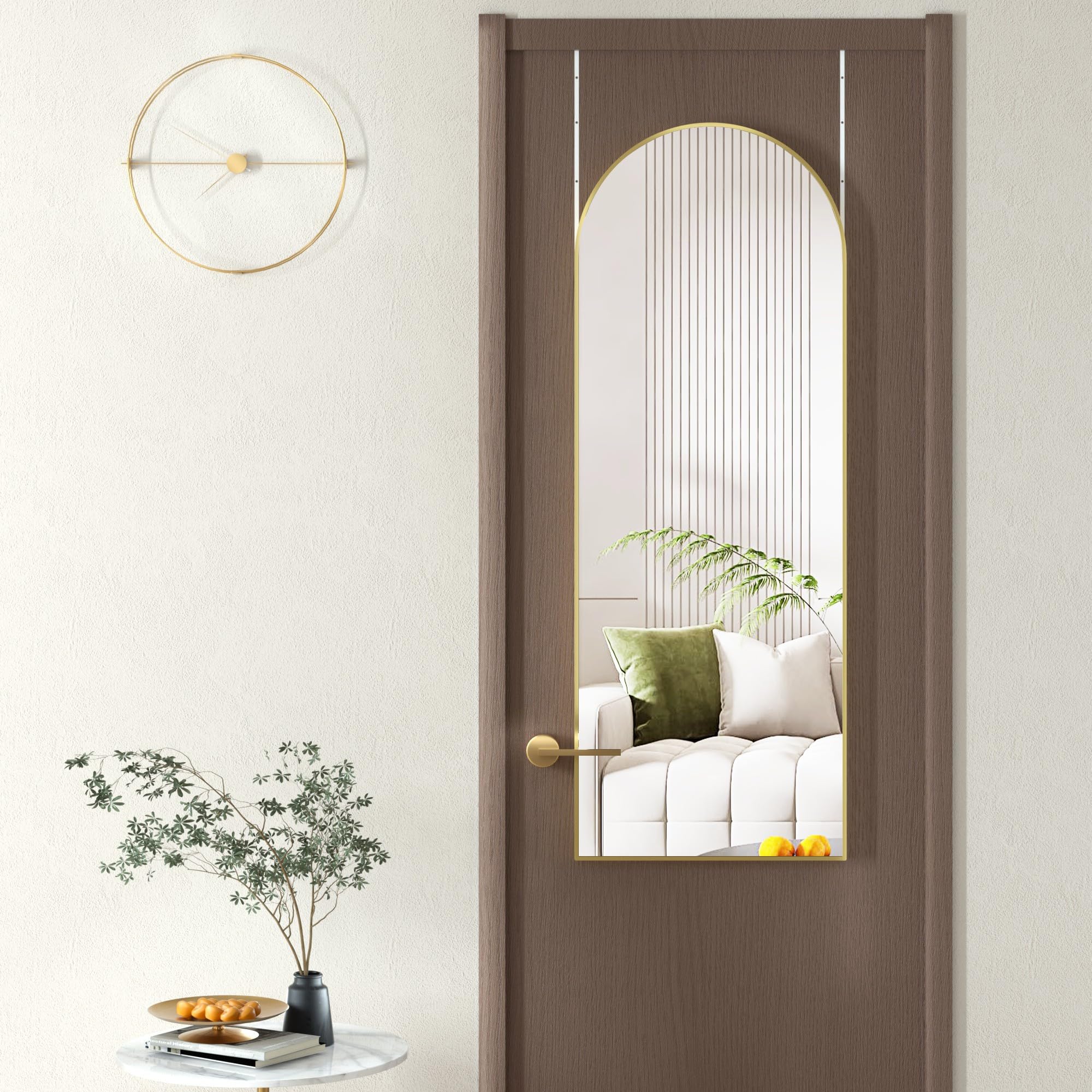 Protylctaster Full Length Mirror Wall Mounted Mirror Black and Gold Over The Door Mirror Full Length Bundle Sale