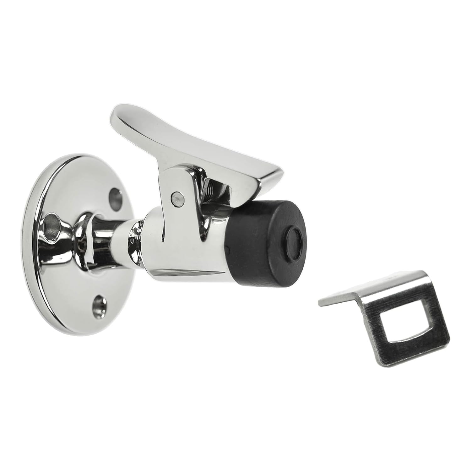 MARINE CITY 316 Grade Stainless Steel Door Stopper Catch Set Gloss Finish Strong Modern Stopper Soft Stop and Catch Anti-Collision Holder for Marine Doors – Boats – Yachts – Ships (1 Pcs)
