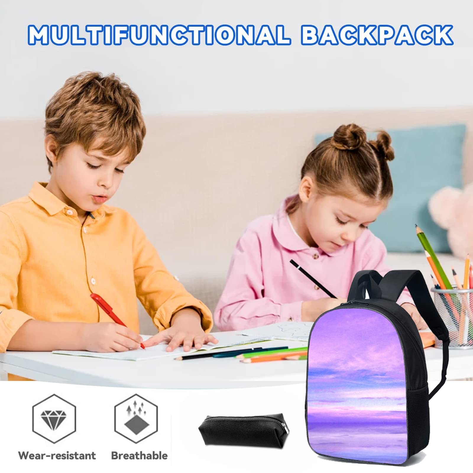 Laptop Backpacks Print 3D Shoulder Bag Daypack Travel Hiking Casual Rucksack for Men Women 1