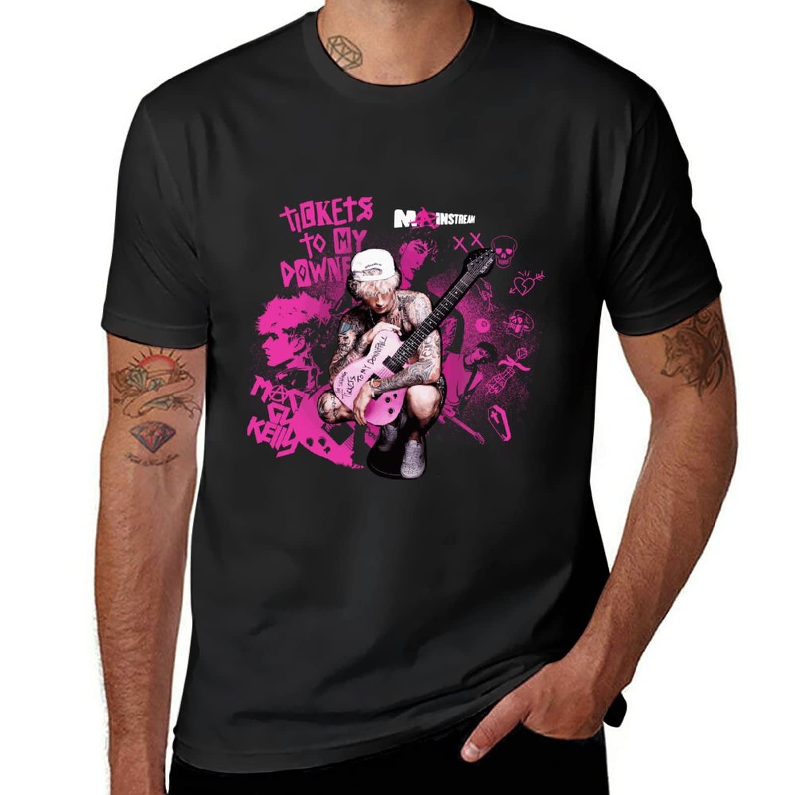 Mens Shirts Graphic Shirt for Men Casual Hip Hop T Shirt Short Sleeve Tees Couples Crewneck Tops L