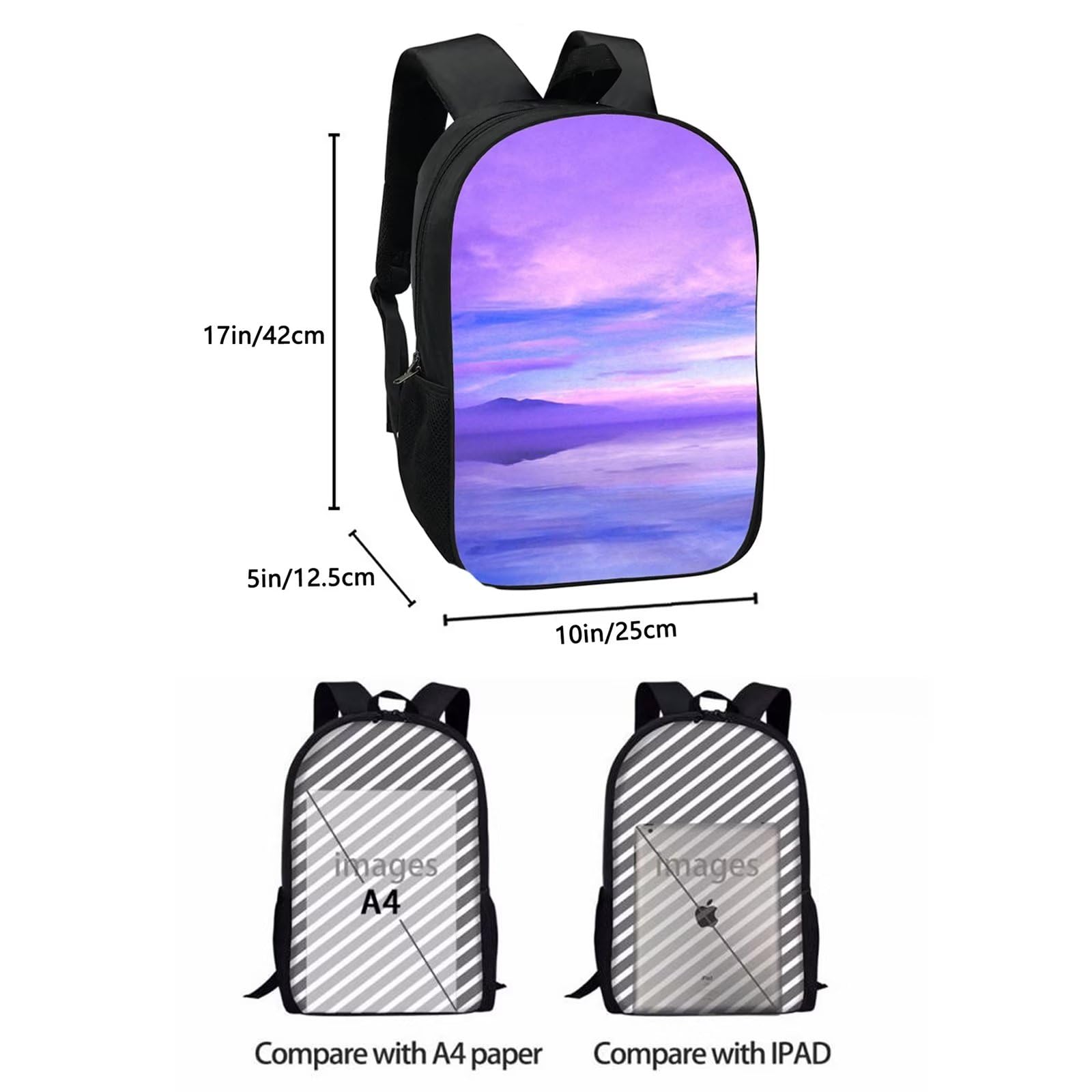 Laptop Backpacks Print 3D Shoulder Bag Daypack Travel Hiking Casual Rucksack for Men Women 1
