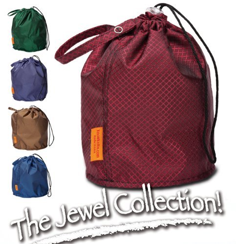 Ruby Red Jewel Large GoKnit Pouch Project Bag w/ Loop & Drawstring