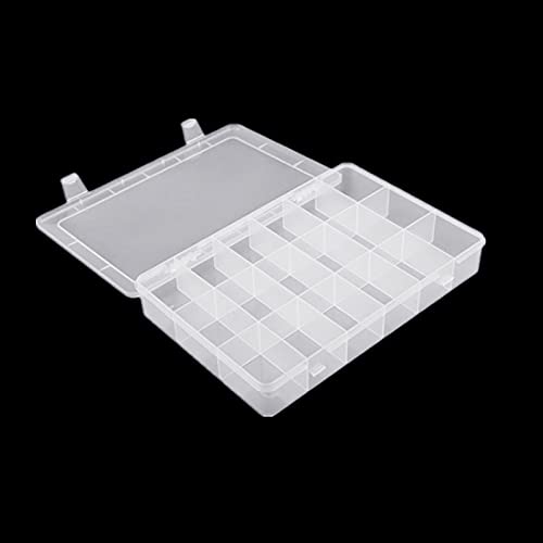 Floss Organizer Storage Box With 18 Compartments & 100 Bobbins, Clear, 10.5"