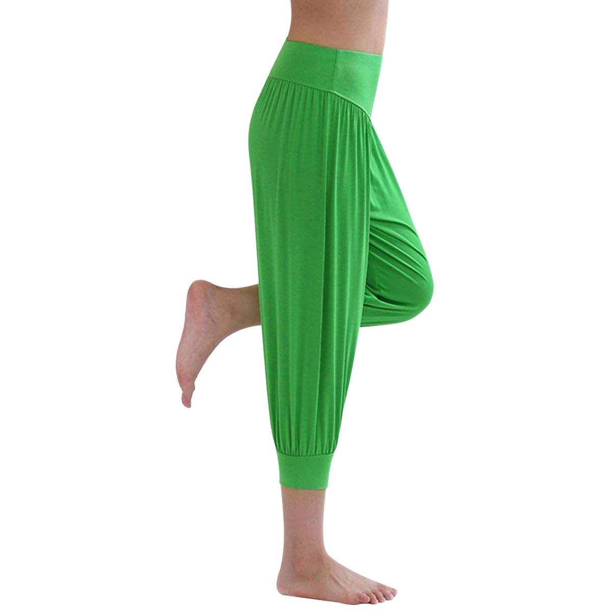 LKXHarleya Women Modal Harem Yoga Pants Loose Casual Fold Over Pilates Capri Pants Yoga Pants