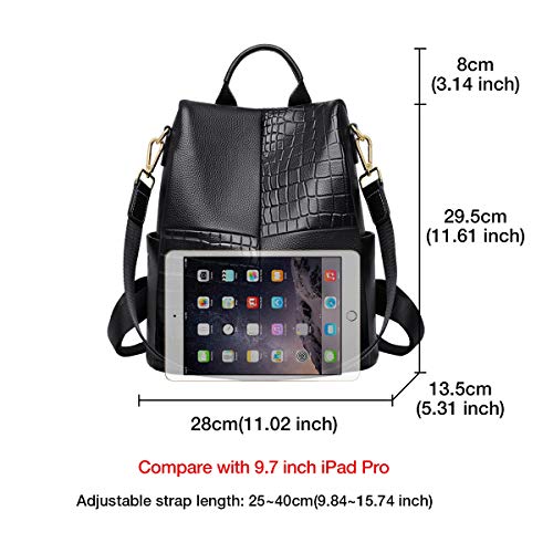 FOXLOVER Soft Genuine Leather Backpack Purse For Women Anti-theft Backpacks Versatile Shoulder Bag