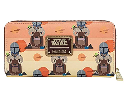 Loungefly x Star Wars The Mandalorian Bantha Ride AOP Zip Around Wallet