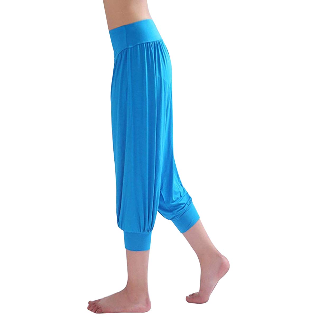 LKXHarleya Women Modal Harem Yoga Pants Loose Casual Fold Over Pilates Capri Pants Yoga Pants