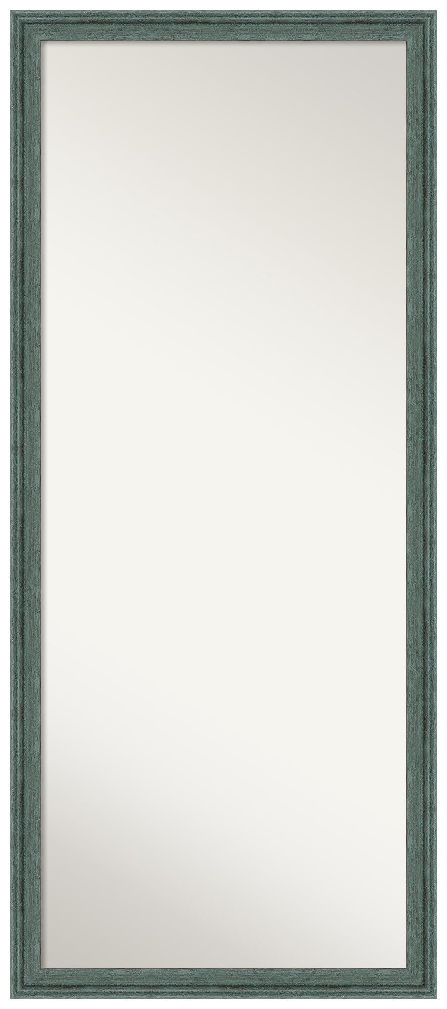 Amanti Art Blue Full Length Mirror, 64x28 Upcycled Teal Grey Tall Free Standing Body Wall Mirror Full Length for Dressing, Rustic Farmhouse Wood Frame, Lean on Floor or Hang, Wall Decor from WI, USA