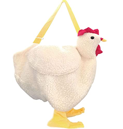 Chicken Purse Chicken Bag Fluffy Hen Crossbody Bag Plush Handbags Cartoon Shoulder bag For Girls Women