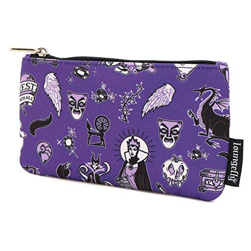 LOUNGEFLY X DISNEY VILLAIN ICON NYLON POUCH