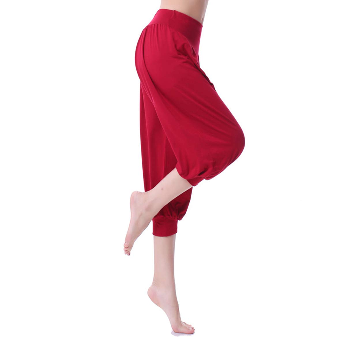LKXHarleya Women Modal Harem Yoga Pants Loose Casual Fold Over Pilates Capri Pants Yoga Pants