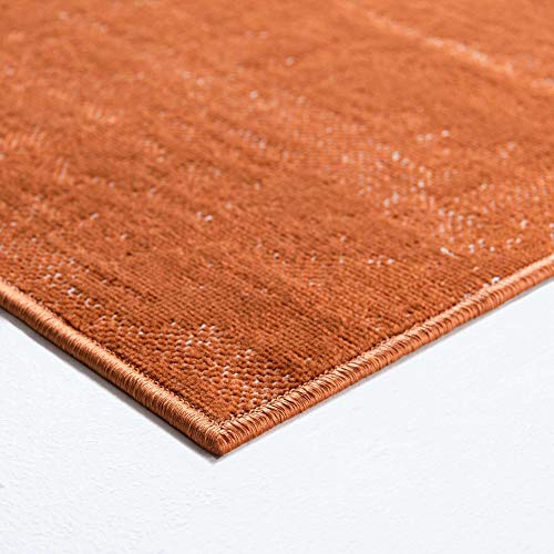 Rugs.com Valencia Collection Area Rug β 5' x 8' Orange Low Rug Perfect for Bedrooms, Dining Rooms, Living Rooms