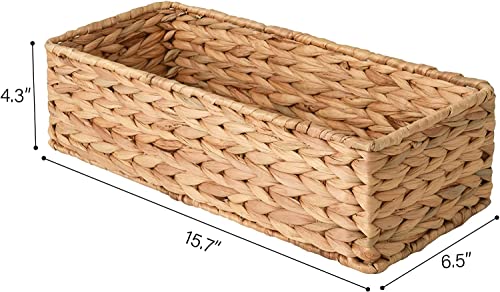 StorageWorks Water Hyacinth Storage Baskets Set