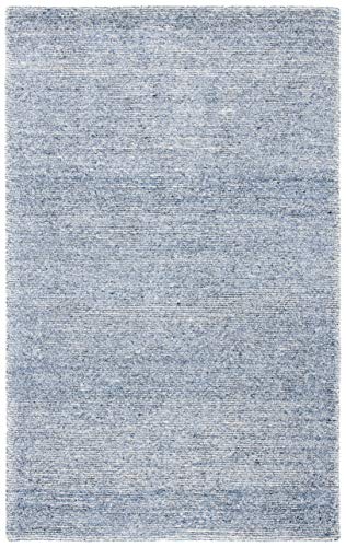 SAFAVIEH Himalaya Collection 3' x 5' Blue HIM153M Handmade Premium Wool & Viscose Area Rug