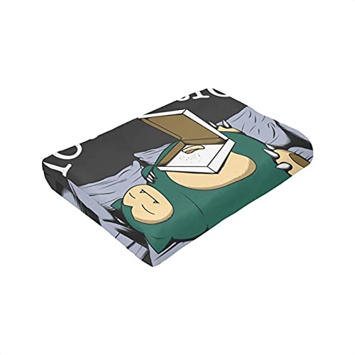 Interesting Flannel Fleece Blanket for Beding Cozy Plush Throw Lightweight Decorative Air Conditioner Towel Couch Sofa Chair Office Travelling Camping Gift 80InchX60Inch, Black
