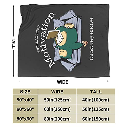 Interesting Flannel Fleece Blanket for Beding Cozy Plush Throw Lightweight Decorative Air Conditioner Towel Couch Sofa Chair Office Travelling Camping Gift 80InchX60Inch, Black