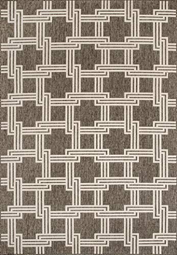 nuLOOM Frontier Greek Trellis Indoor/Outdoor Area Rug, 6' 7" x 9', Grey