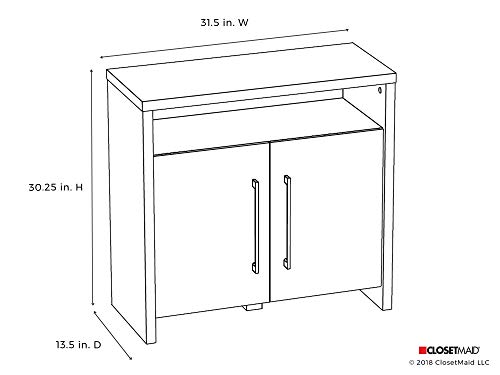 ClosetMaid 1655 2-Door Storage Cabinet with Shelf, White