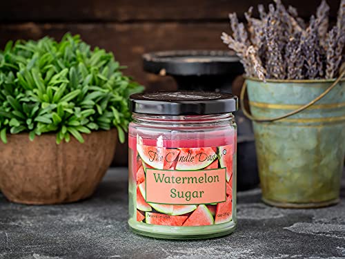 Watermelon Sugar - Juicy Watermelon Scented - Funny Double Pour 6 Oz Jar Candle - 40 Hour Burn Time - Poured in USA