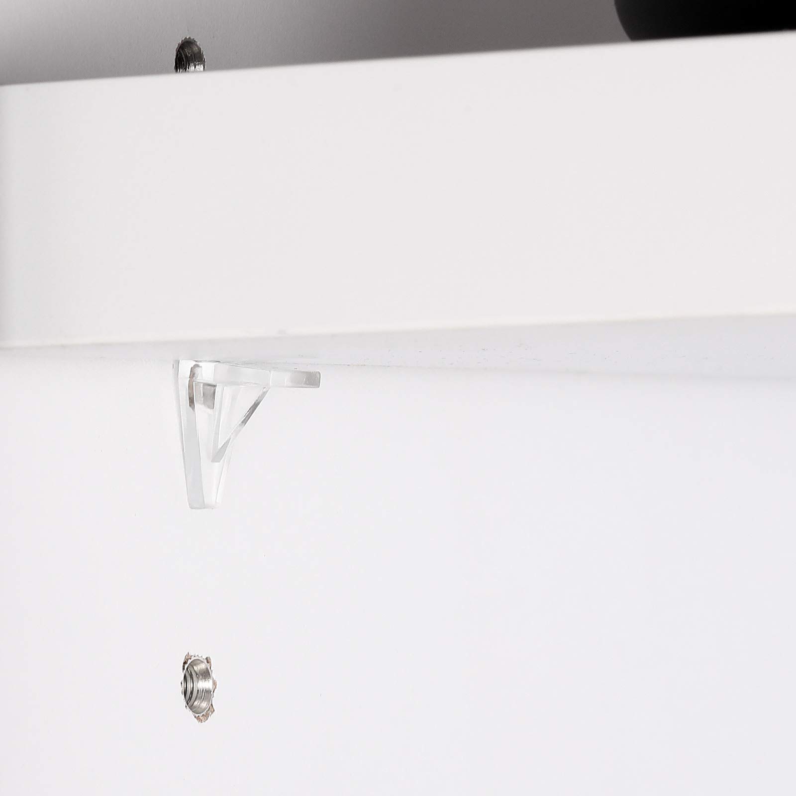 125 Pieces 5 mm Clear Plastic Shelf Support Pegs Holder for Cabinet Furniture Shelf Pin Bookshelf Bracket Easy to Install Nail