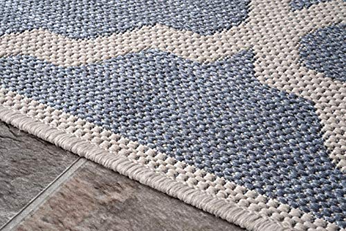 nuLOOM Gina Moroccan Indoor/Outdoor Area Rug, 10' x 14', Blue