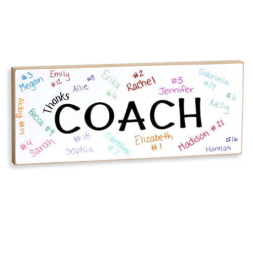 Thanks Coach Gift to Autograph for Best Coach Ever Sign - Team Gifts for Players to Personalize Coaching Staff - Coaches Gift for Volleyball, Cheer, Softball, Swim Team