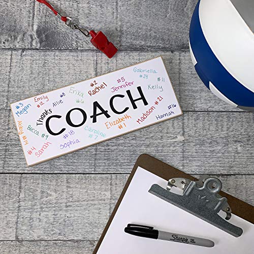 Thanks Coach Gift to Autograph for Best Coach Ever Sign - Team Gifts for Players to Personalize Coaching Staff - Coaches Gift for Volleyball, Cheer, Softball, Swim Team