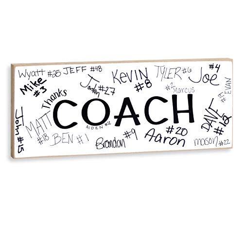 Thanks Coach Gift to Autograph for Best Coach Ever Sign - Team Gifts for Players to Personalize Coaching Staff - Coaches Gift for Volleyball, Cheer, Softball, Swim Team
