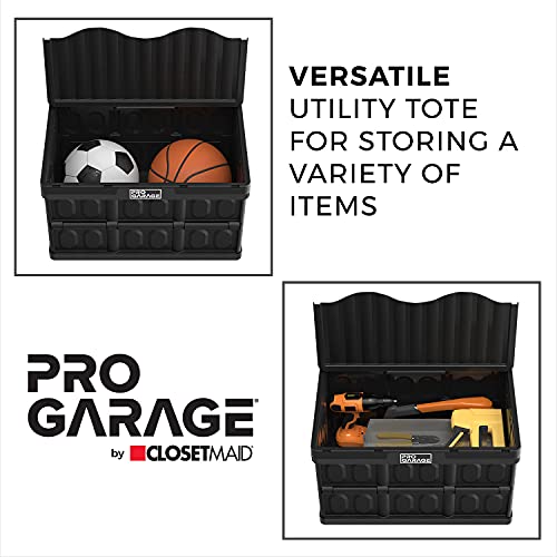 ClosetMaid ProGarage 12 Quart Utility Storage Tote Container, Black