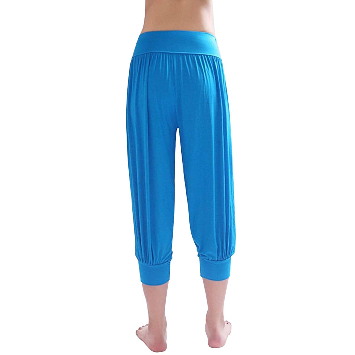 LKXHarleya Women Modal Harem Yoga Pants Loose Casual Fold Over Pilates Capri Pants Yoga Pants