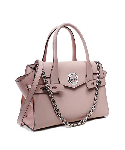 Michael Kors Women's Carmen Small Saffiano Leather Belted Satchel Pink One Size