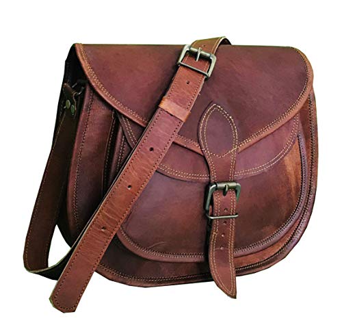 13 Inch vintage crossbody bags, vintage leather satchel for women, saddlebag purses for women, leather saddle purse, women's travel purse, brown crossbody bag, Purse for women, crossbody purse
