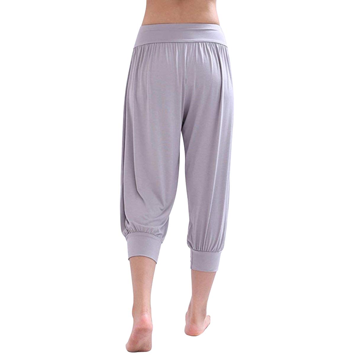 LKXHarleya Women Modal Harem Yoga Pants Loose Casual Fold Over Pilates Capri Pants Yoga Pants