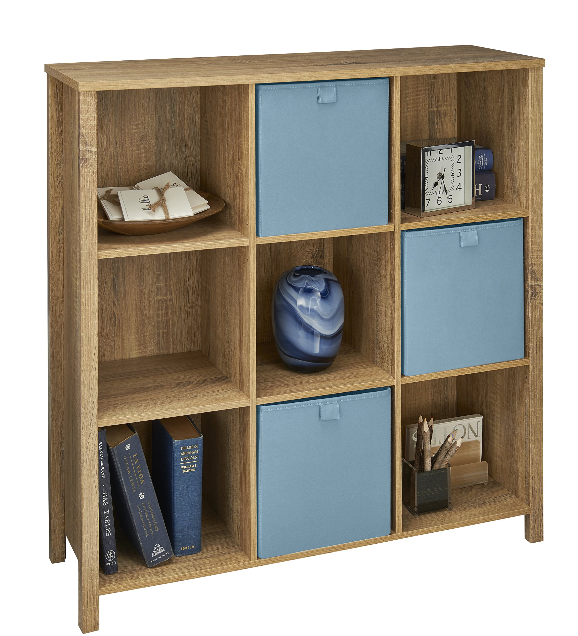 ClosetMaid 16056 Premium Adjustable 9-Cube Organizer, Weathered Oak