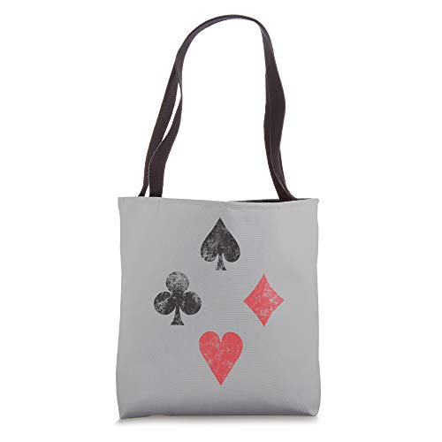 Vintage Playing Card Suits, Spades, Hearts, Diamonds, Clubs Tote Bag