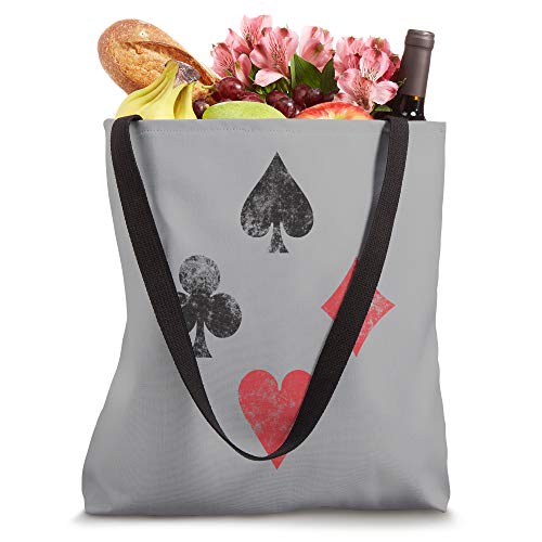 Vintage Playing Card Suits, Spades, Hearts, Diamonds, Clubs Tote Bag