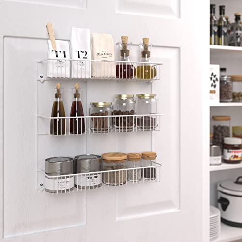 ClosetMaid 3-Tier Hanging Wall Mounted Metal Rack for Spices, Shelf Storage, Pantry Organization, Laundry, Kitchen, Bathroom, White, 8022 , 18-Inch Wide