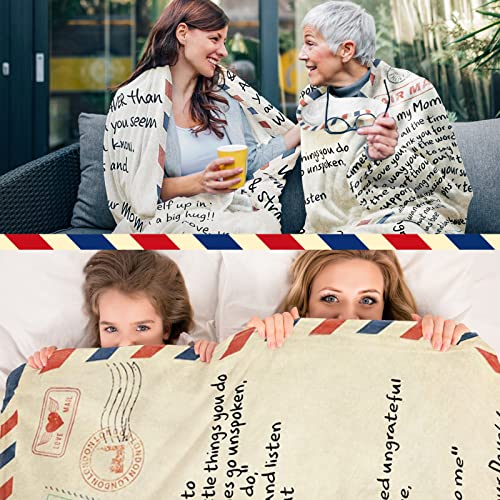 OFADD Gifts for Mom, Mother's Day Birthday Gifts for Mom, Blanket to My Mom Gift from Daughter, Mom Day Gift Blanket, Mom Blanket 50” x 60”