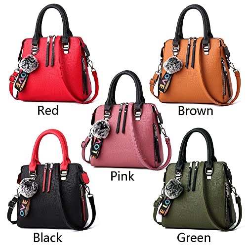 YAQUNICER Small Top-Handle Handbags Hobo Clutch Satchel for Women Purse Faux Leather Shoulder Crossbody Bag-Brown