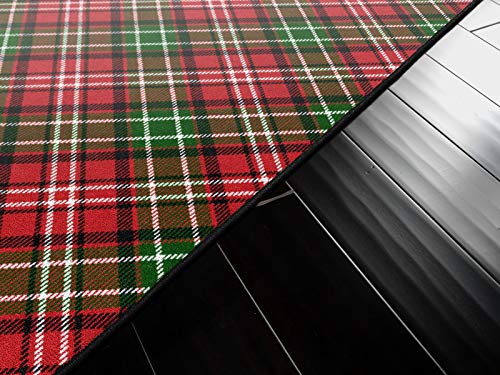 Brumlow MILLS Christmas Plaid Washable Festive Print Holiday Area Rug for Living or Dining Room, Bedroom Carpet and Kitchen Rug, 5'x8', Multicolor